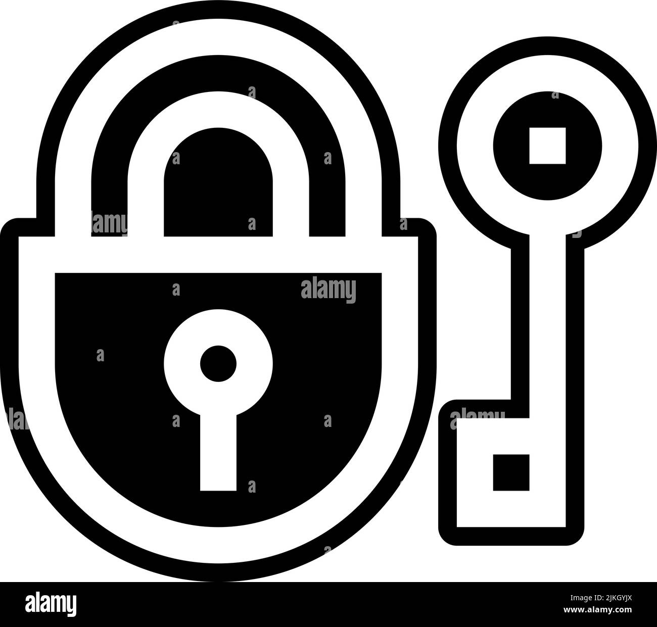 lock icon black vector illustration Stock Vector Image & Art - Alamy