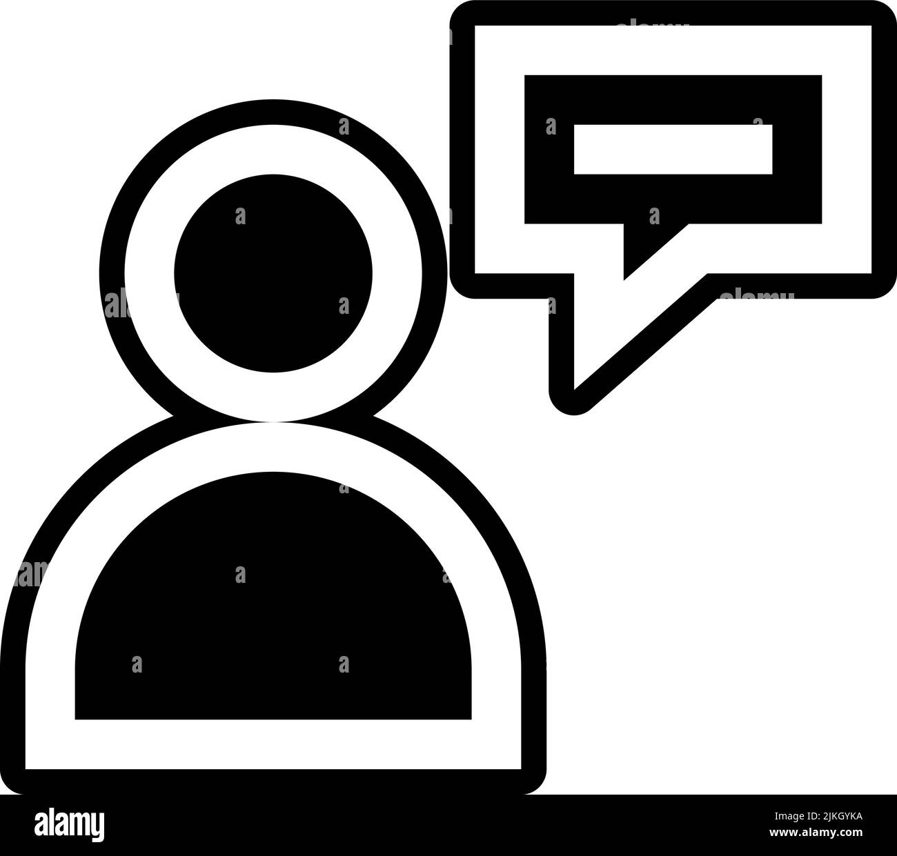 chat icon black vector illustration Stock Vector Image & Art - Alamy