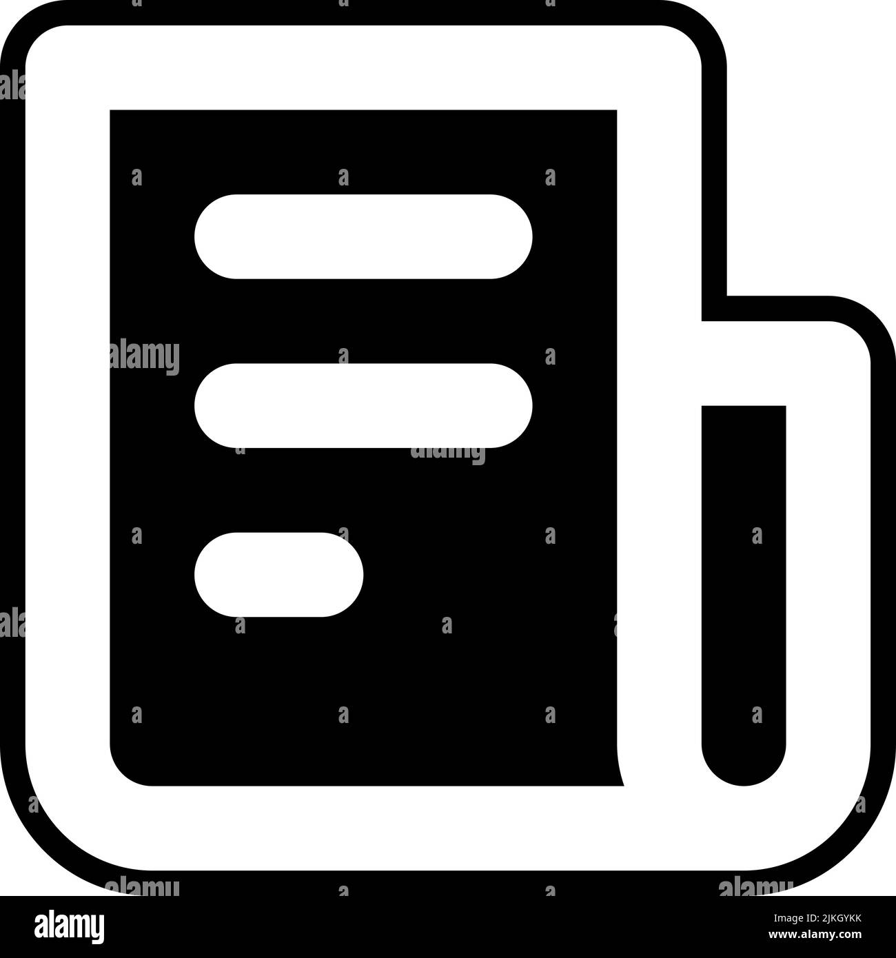 newspaper icon black vector illustration Stock Vector Image & Art - Alamy
