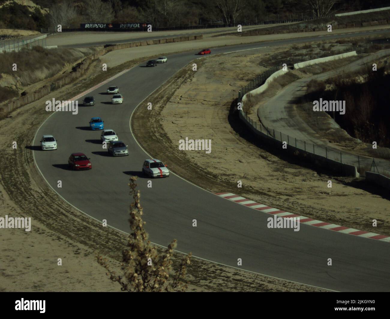 racing car in the asphalt track. Renault clio Stock Photo - Alamy