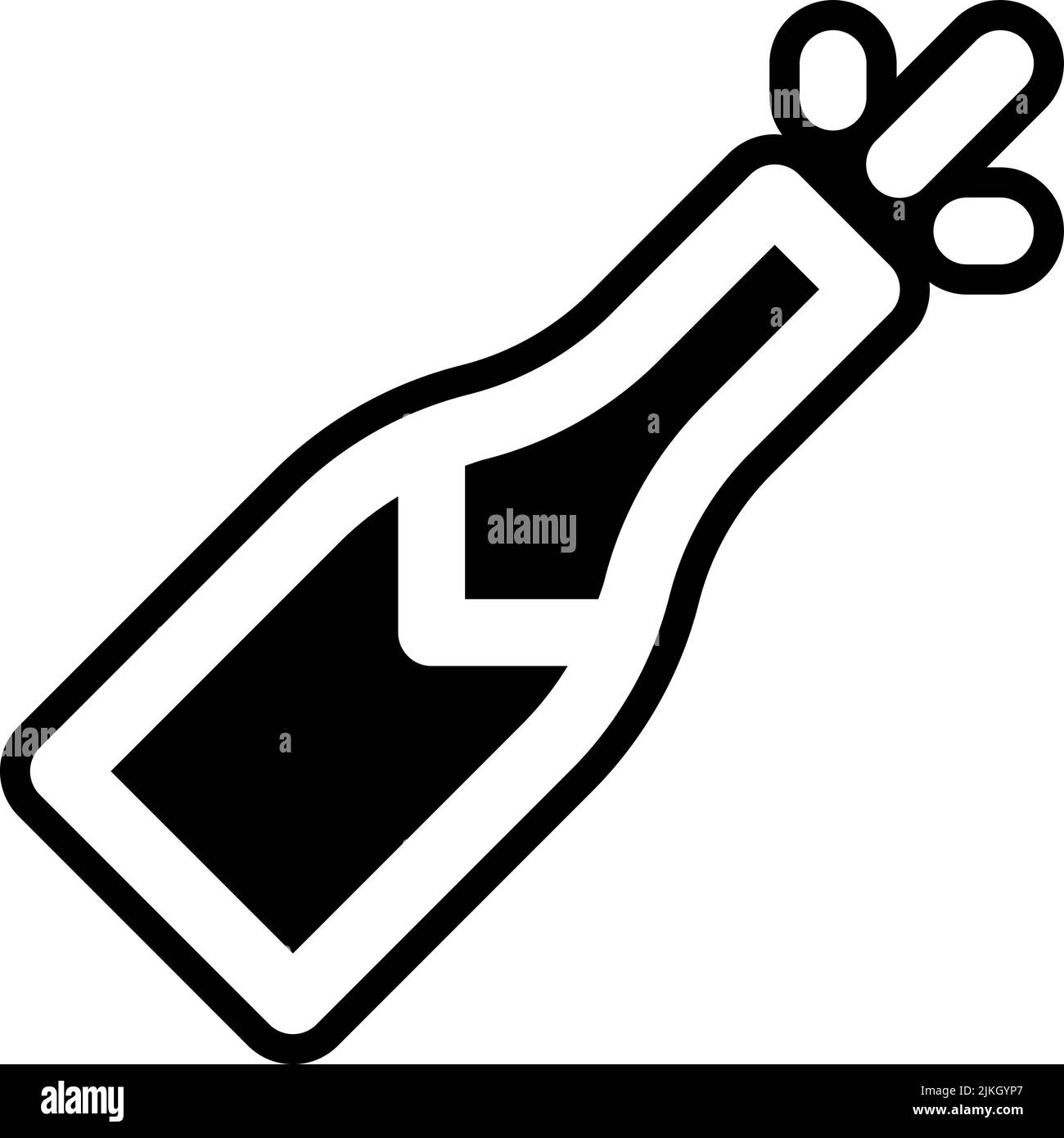 champagne icon black vector illustration Stock Vector Image & Art - Alamy