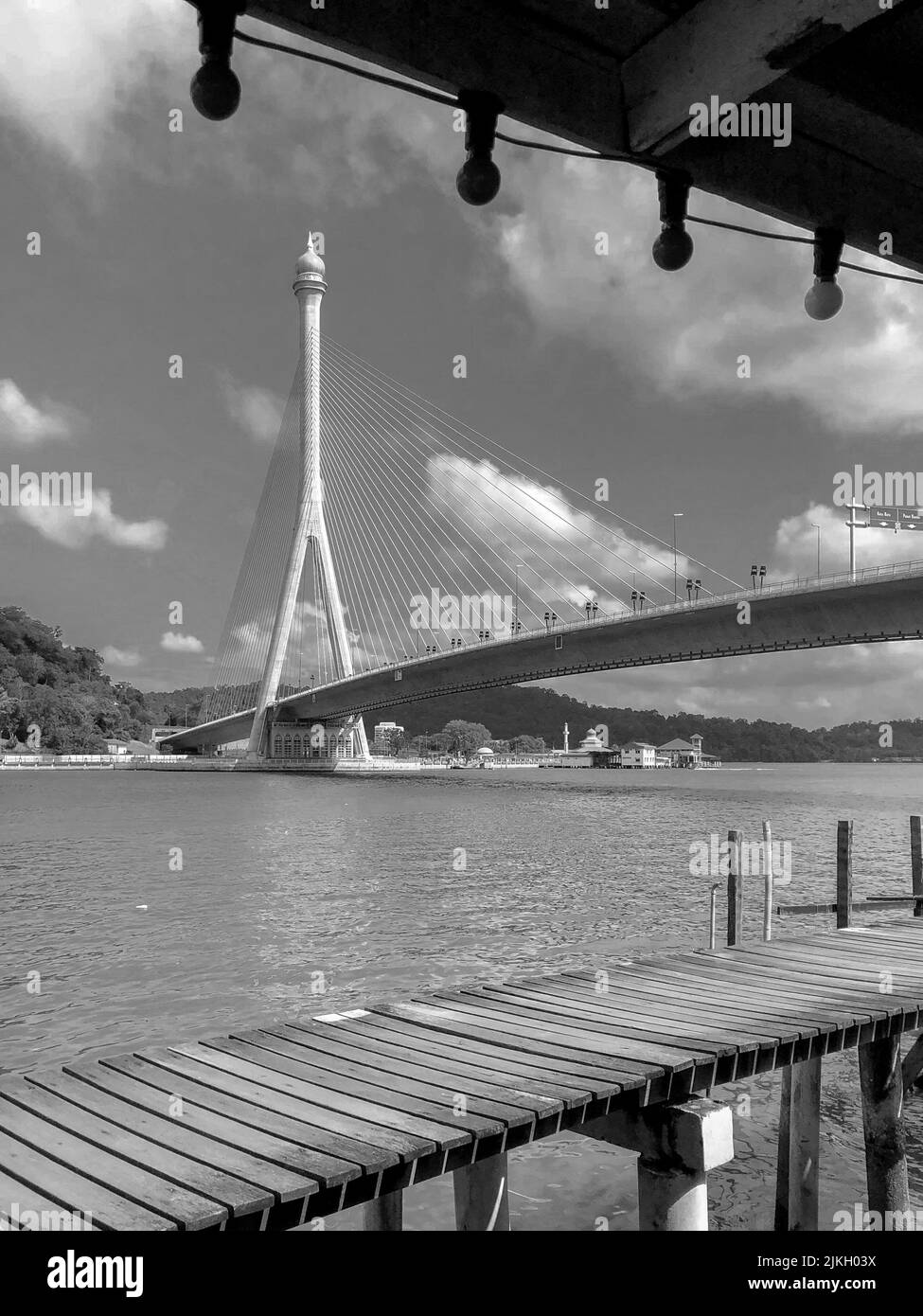 A vertical grayscale of the modern Raja Isteri Pengiran Anak Hajah ...