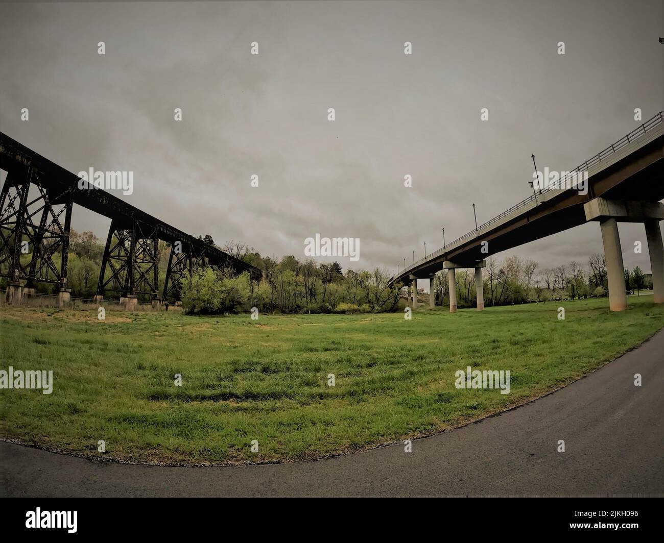 The bridges under the cloudy sky Stock Photo - Alamy