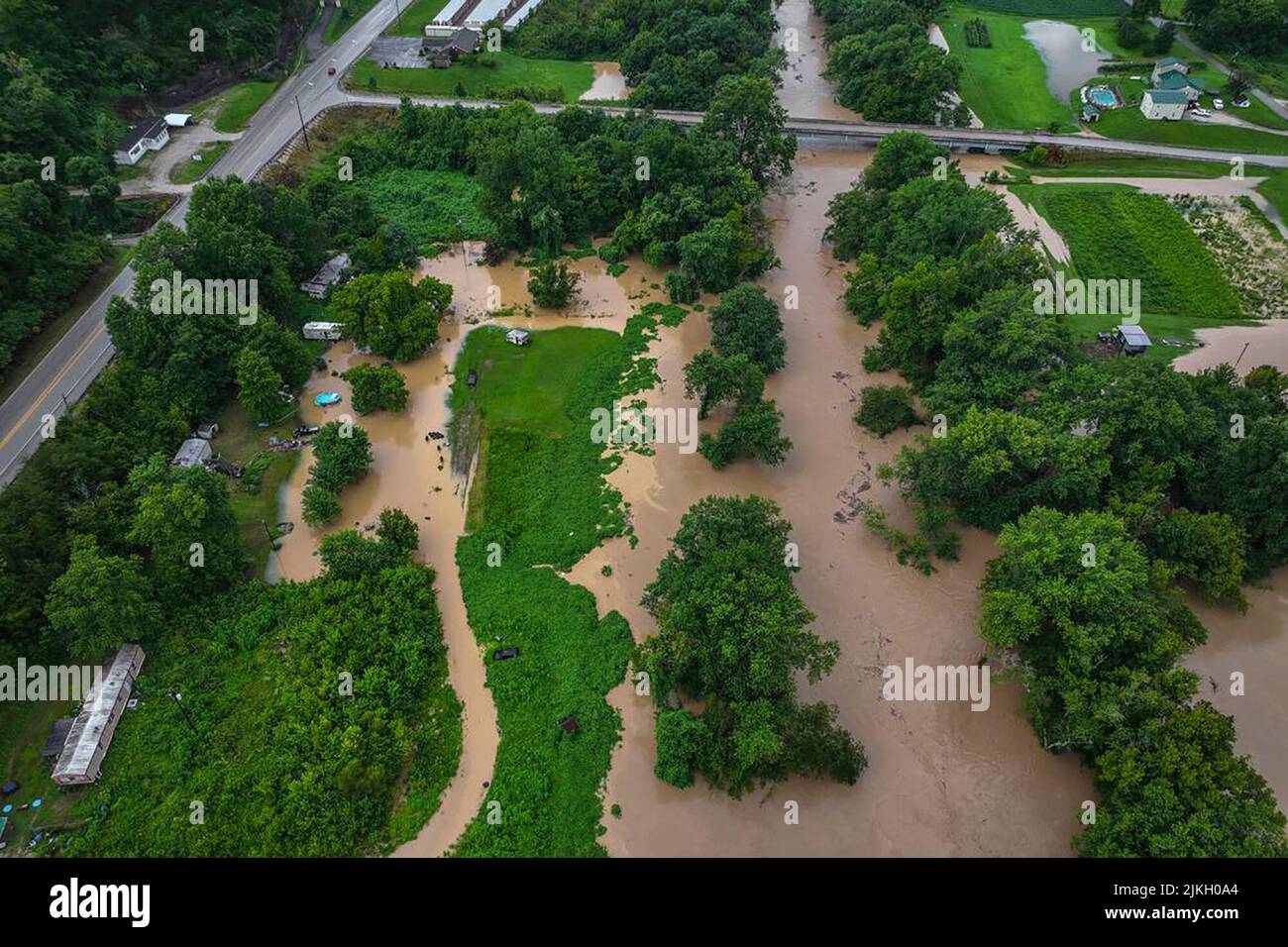 USA. 28th July, 2022. Flooding in the early morning on Thursday, July ...