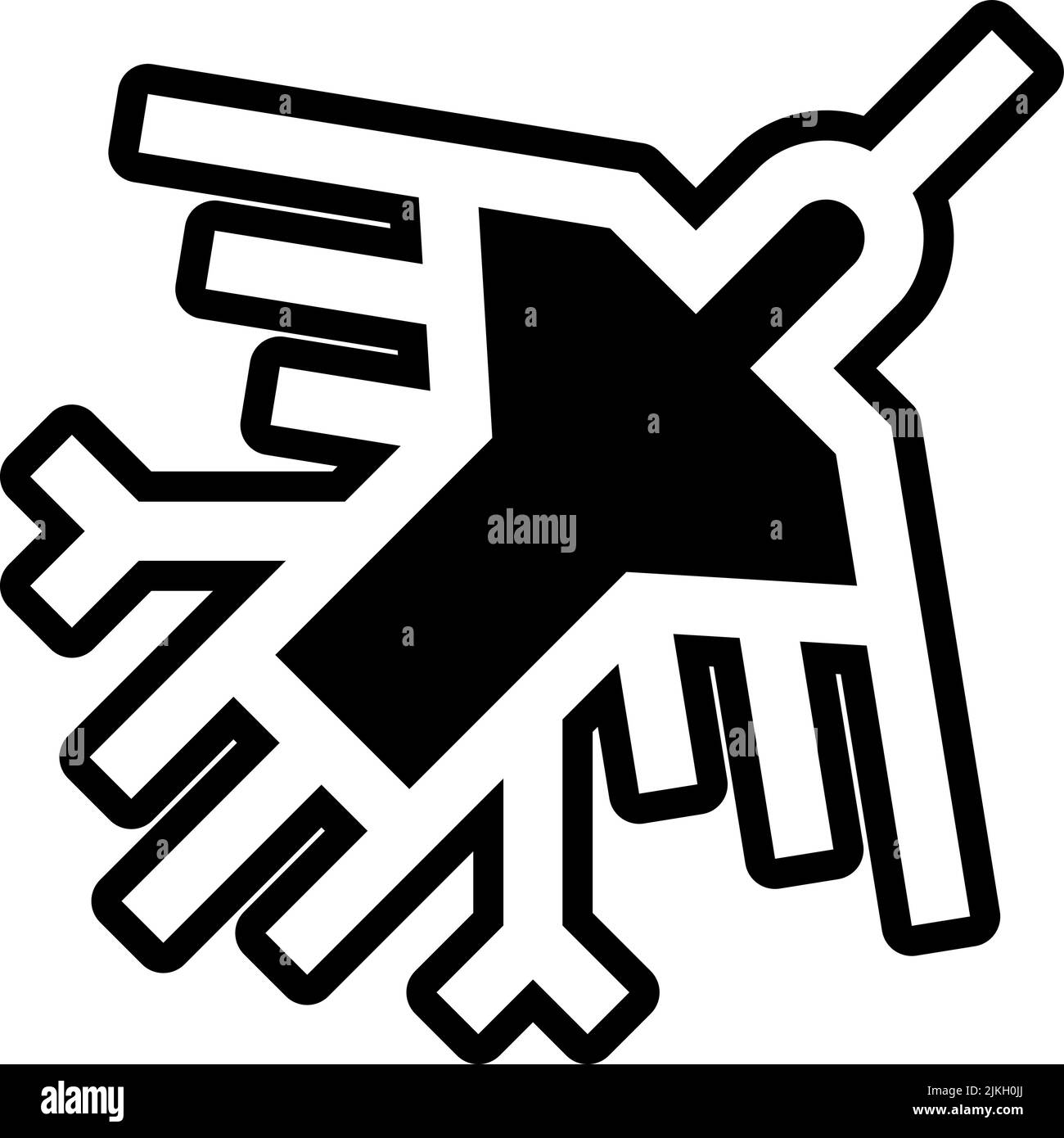 nazca lines icon black vector illustration Stock Vector Image & Art - Alamy