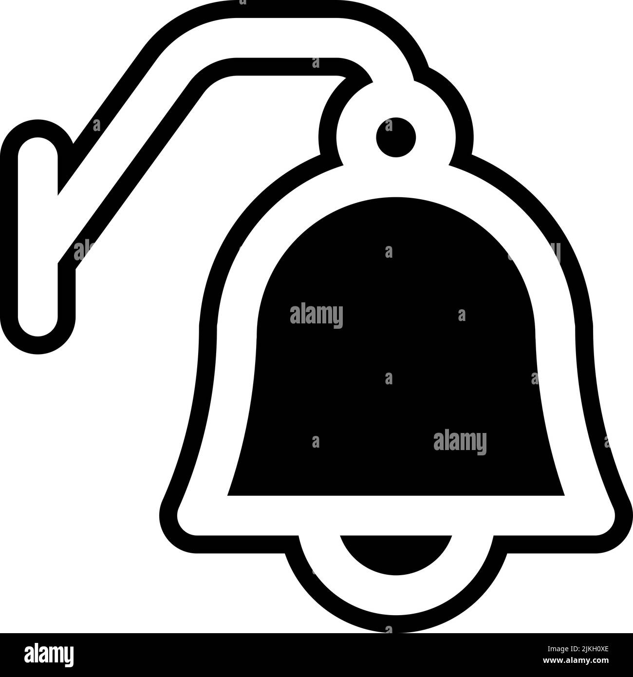 bell icon black vector illustration Stock Vector Image & Art - Alamy