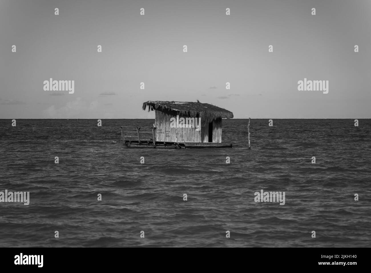 Old wooden house sea Black and White Stock Photos & Images - Alamy