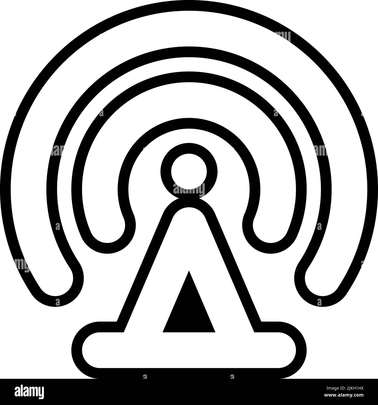 Antenna Icon Black Vector Illustration Stock Vector Image And Art Alamy
