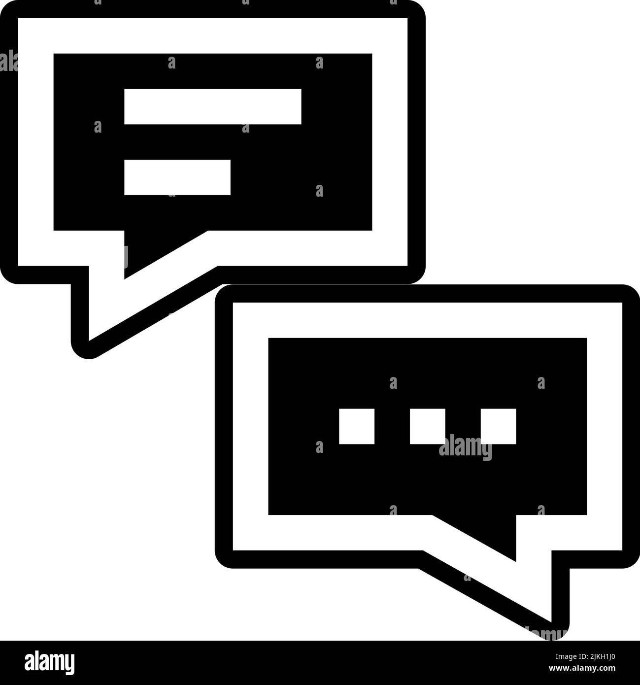 chat icon black vector illustration Stock Vector Image & Art - Alamy