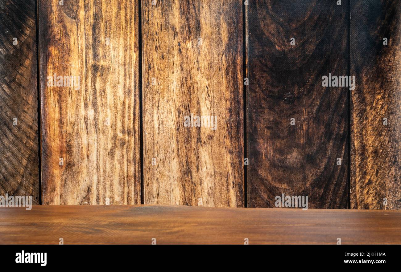 An old wooden texture background designed in different shades of brown ...