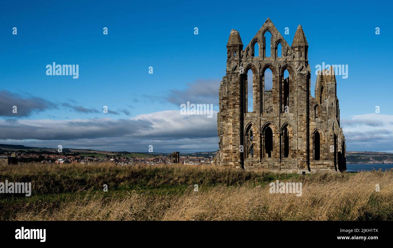 The historic stone Whitby Abbey in North Yorkshire Stock Photo - Alamy