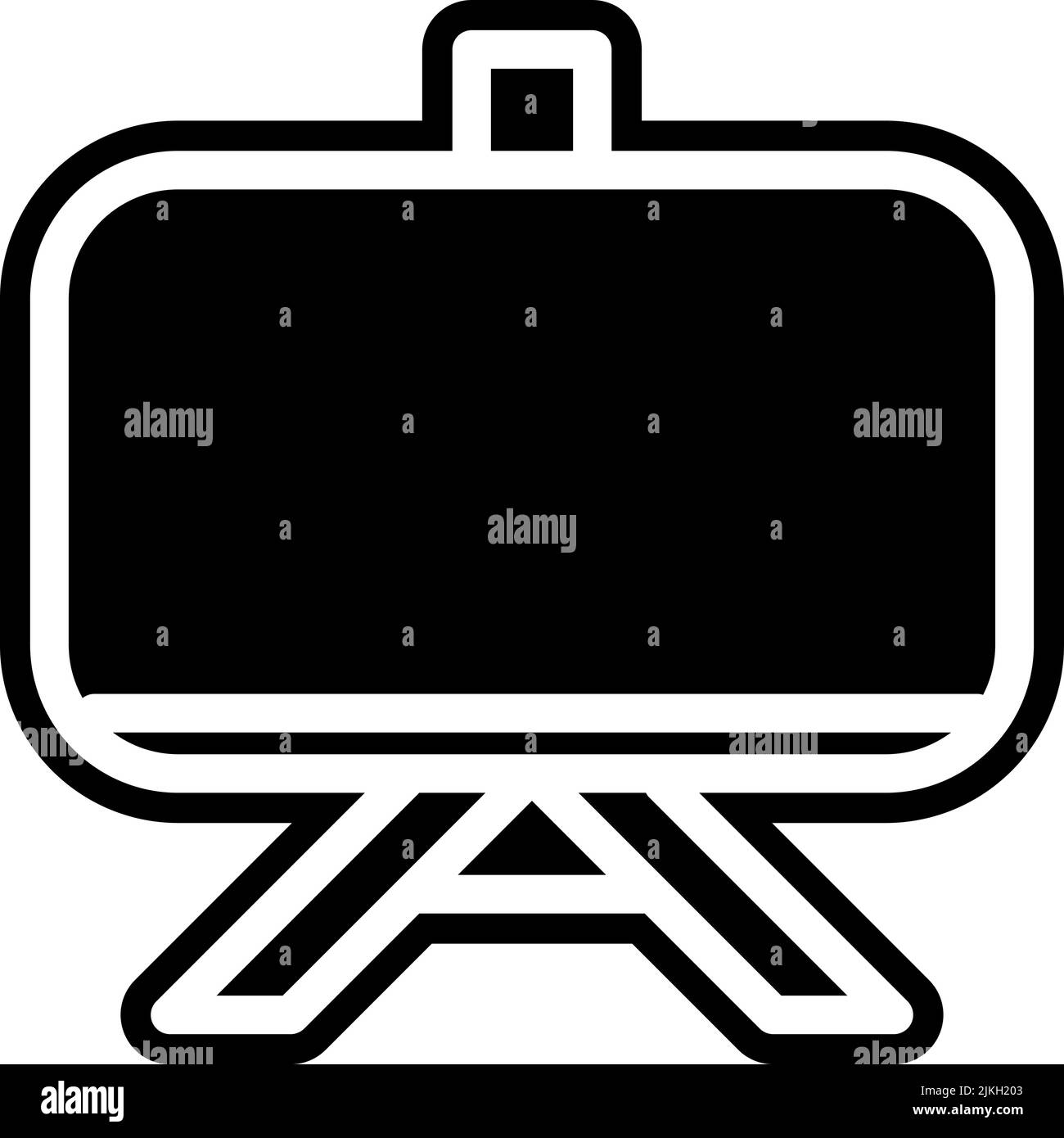 whiteboard icon black vector illustration Stock Vector Image & Art - Alamy