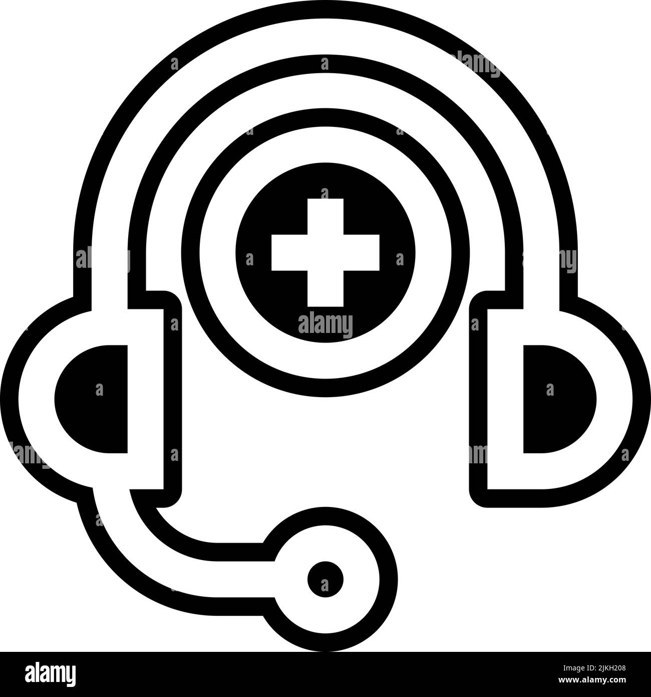 medical support icon black vector illustration Stock Vector Image & Art ...