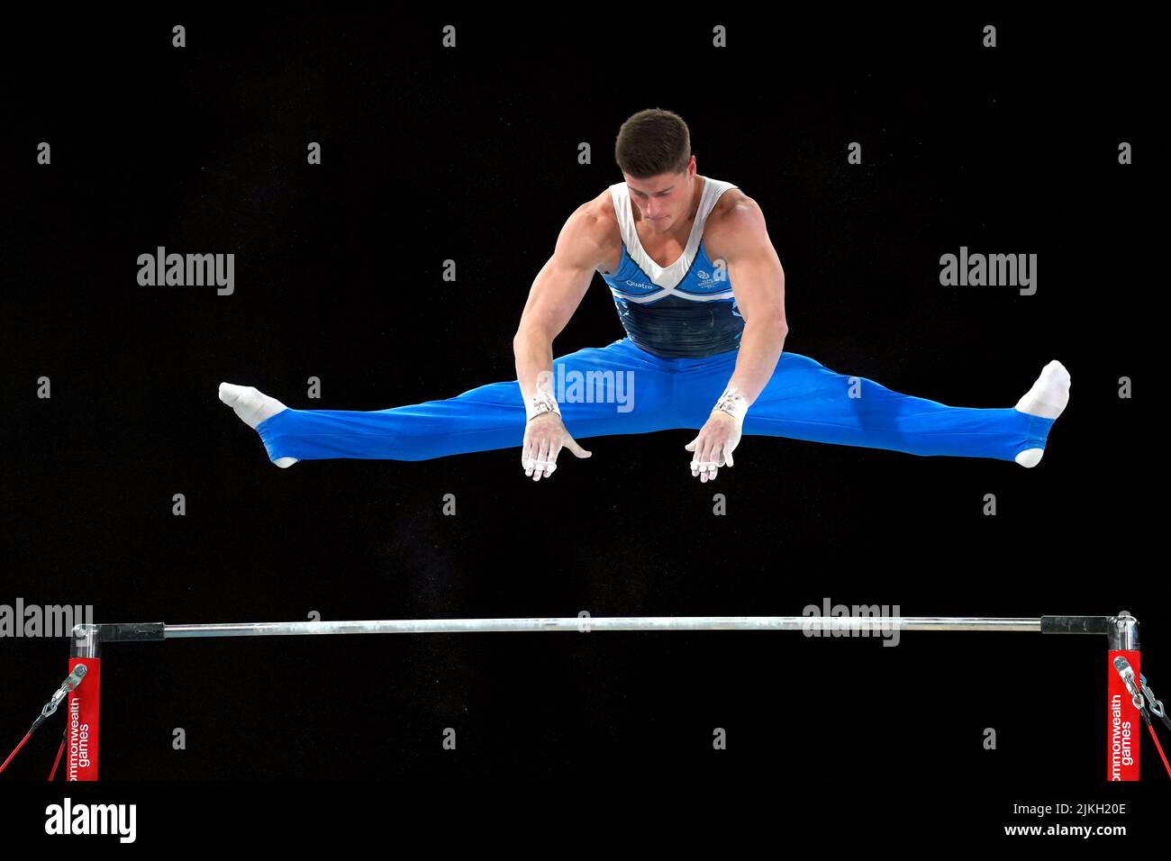 Scotland's Frank Baines during the Men's Horizontal Bar Final at Arena ...