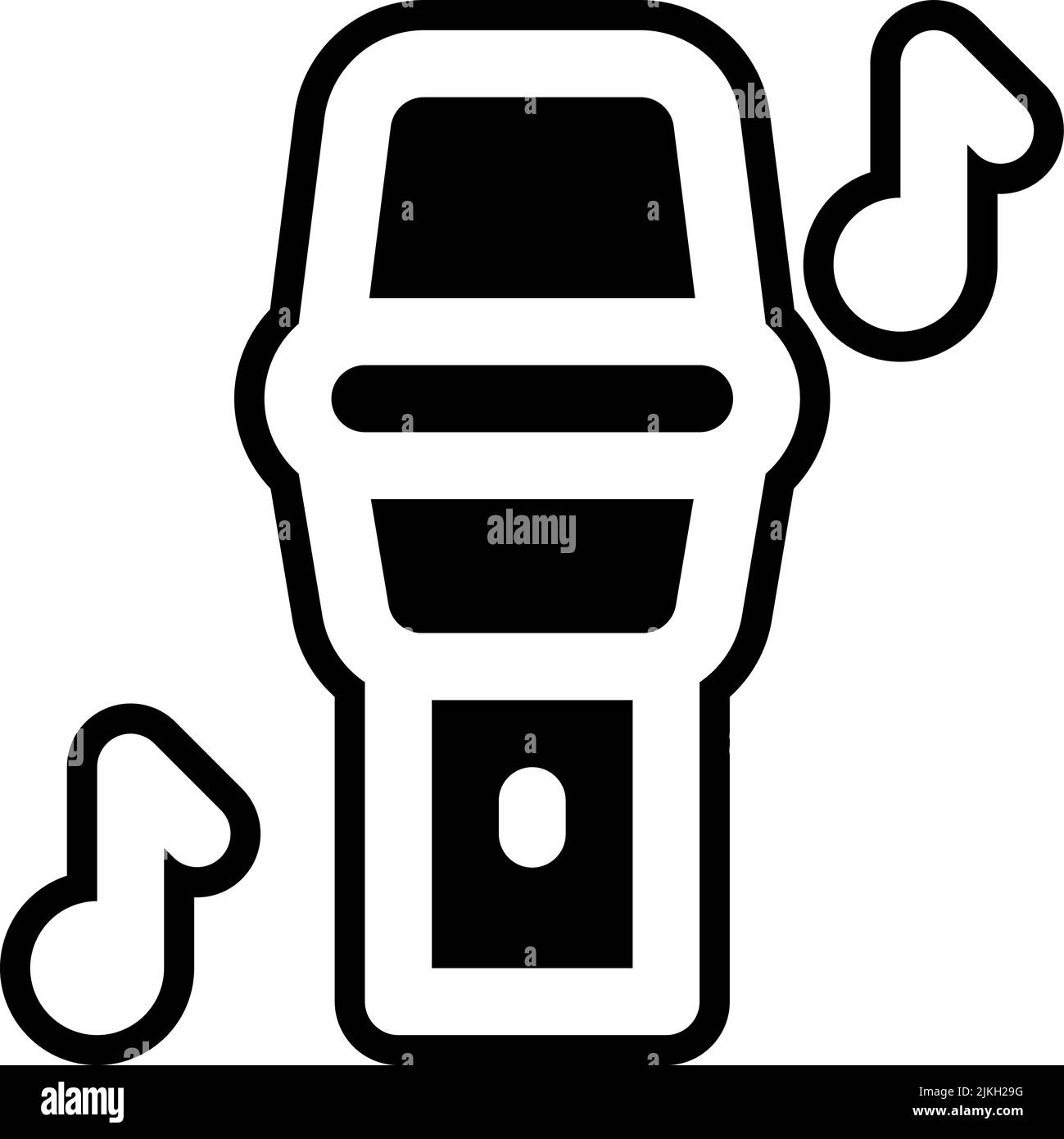 karaoke icon black vector illustration Stock Vector Image & Art - Alamy