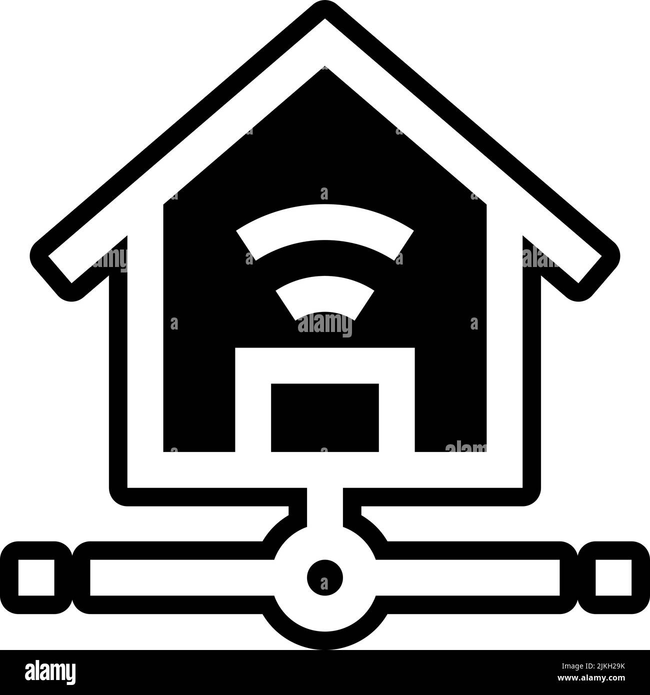 home network icon black vector illustration Stock Vector Image & Art ...