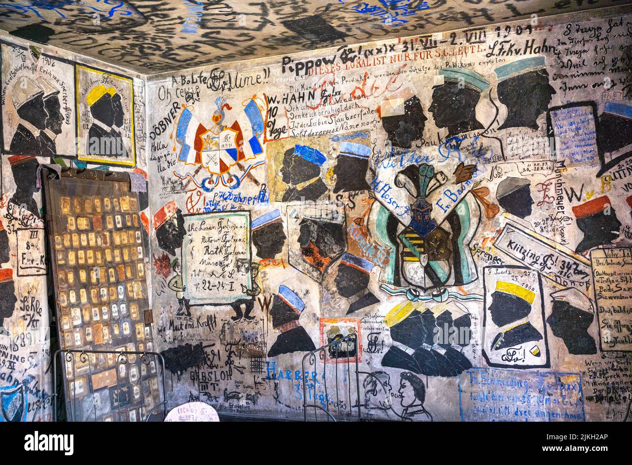 The Students Prison (in German - Studentenkarzer) at Heidelberg. Baden ...