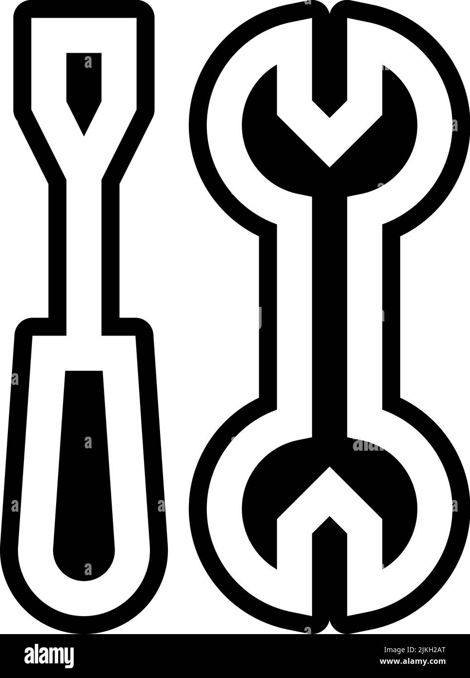 settings icon black vector illustration Stock Vector Image & Art - Alamy