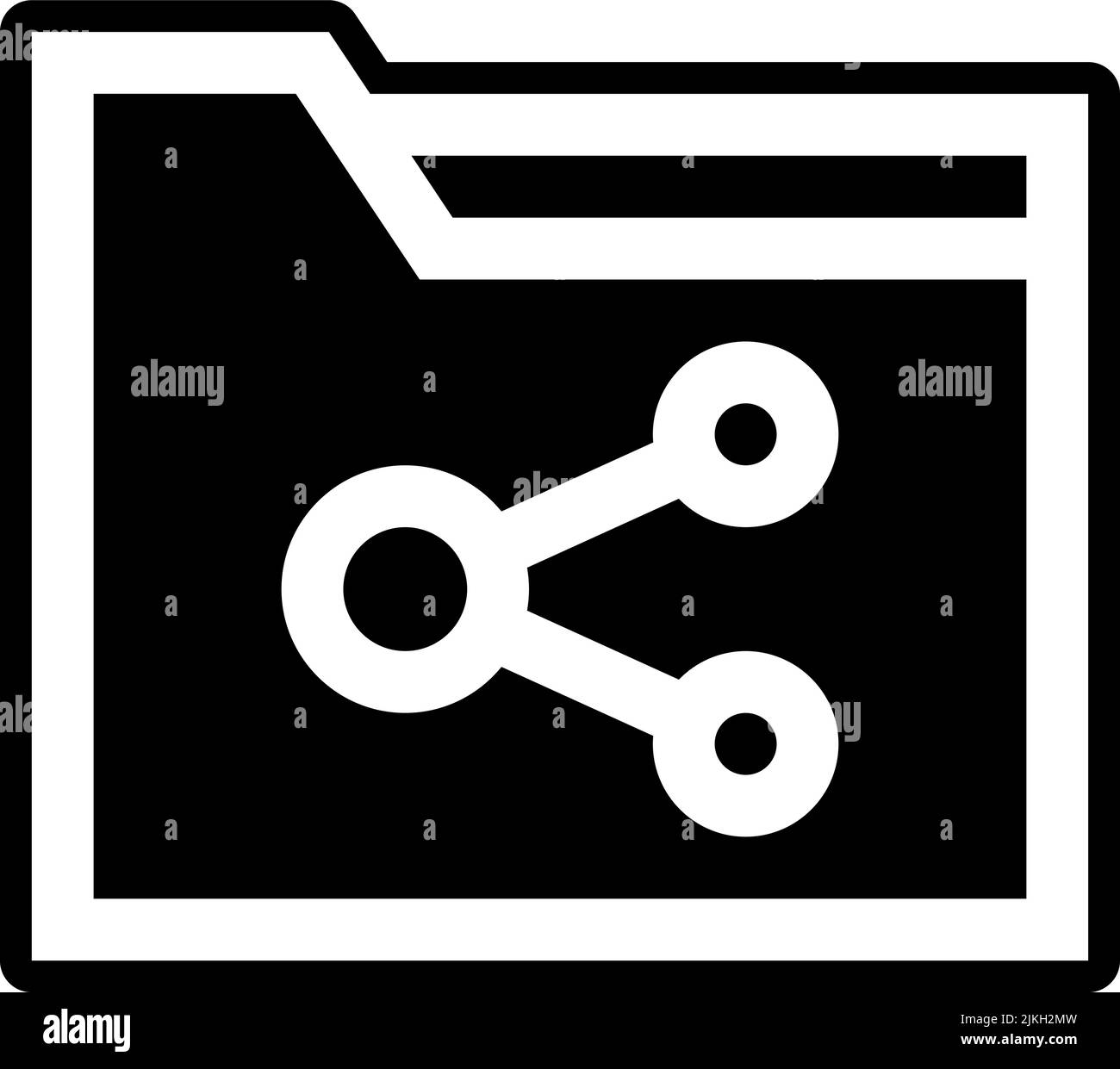 shared icon black vector illustration Stock Vector Image & Art - Alamy