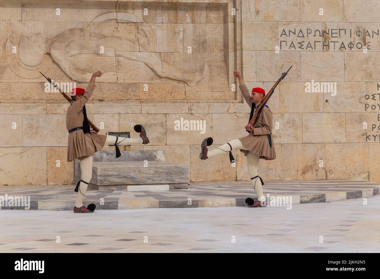 ATHENS, GREECE - MAY 06 2022: Presidential ceremonial guards - Evzones ...