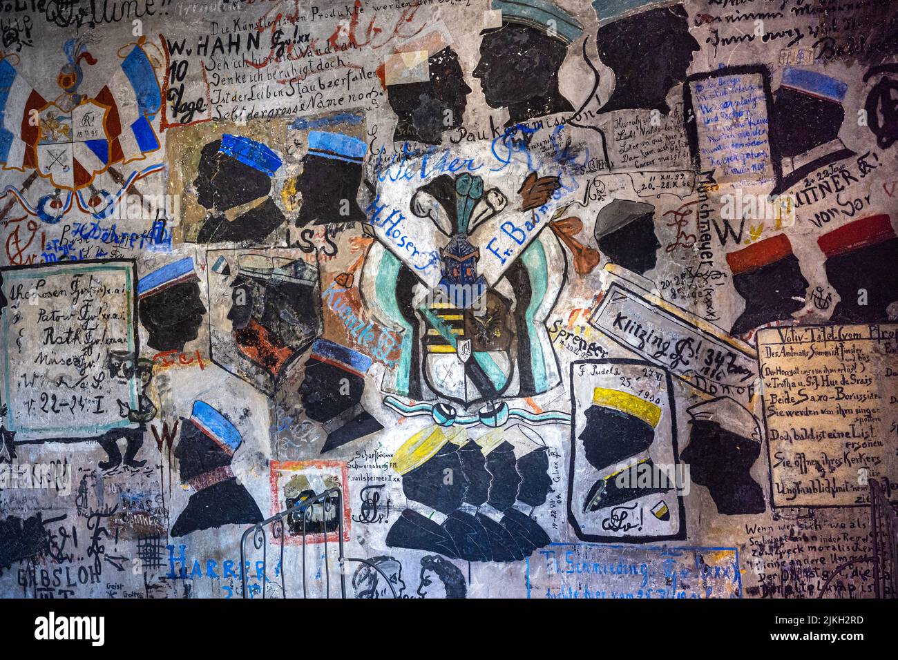 The Students Prison (in German - Studentenkarzer) at Heidelberg. Baden ...