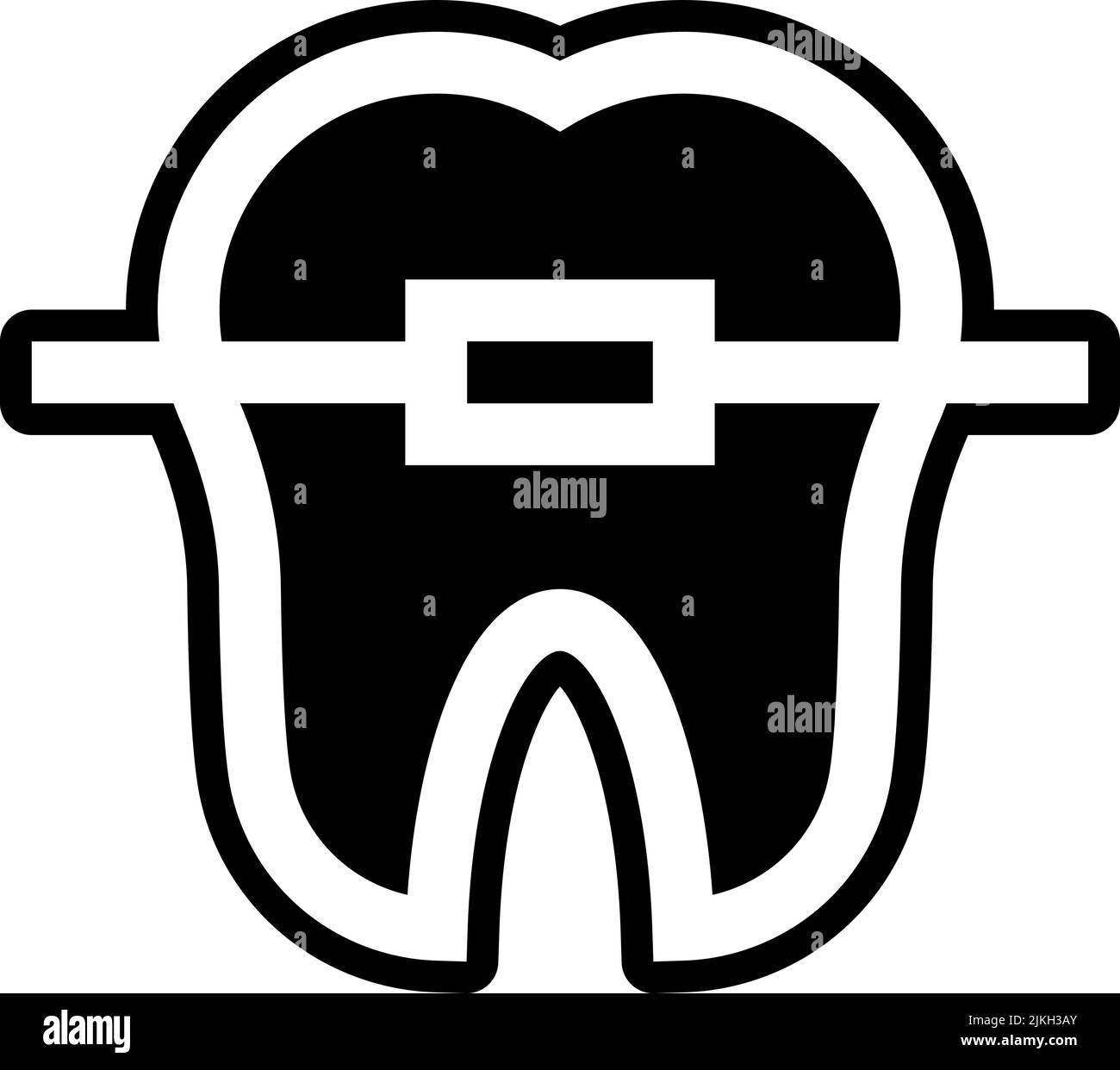 braces icon black vector illustration Stock Vector Image & Art - Alamy