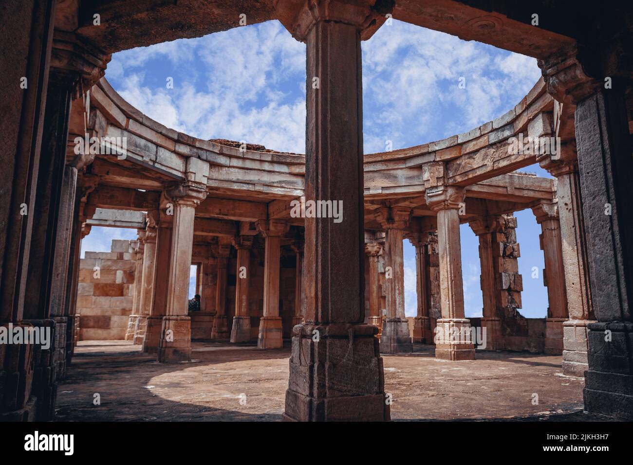 The historic central open area of the Kabutarkhana Pavilion in India ...