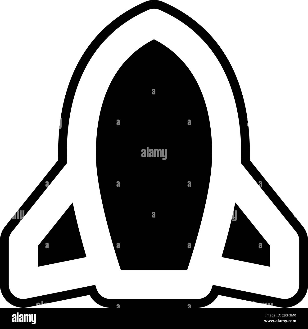 rocket icon black vector illustration Stock Vector Image & Art - Alamy