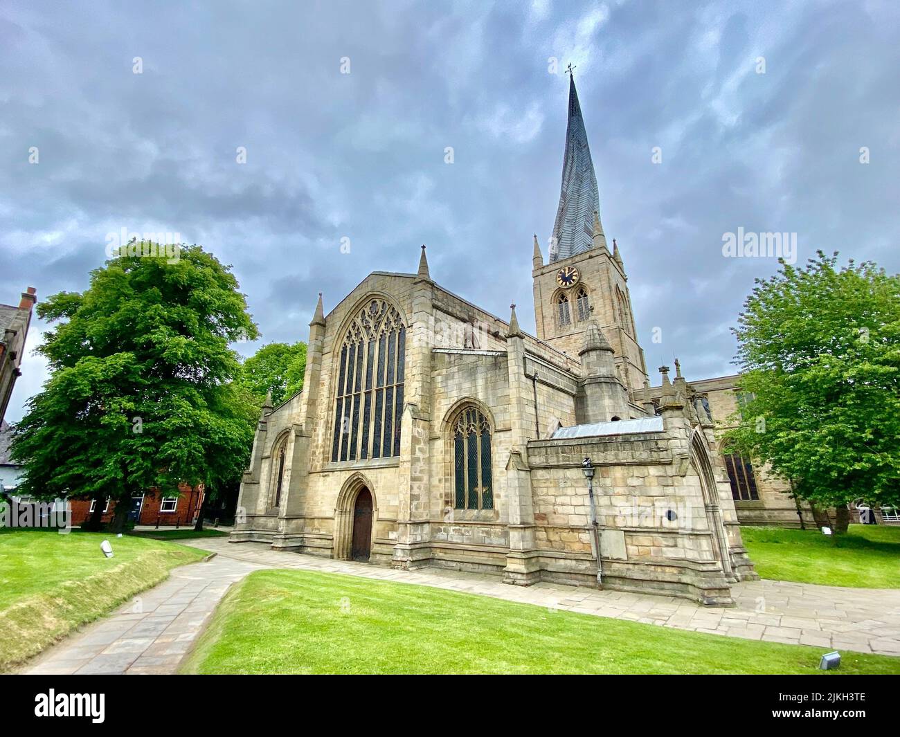 St mary and all saints in chesterfield hi-res stock photography and ...