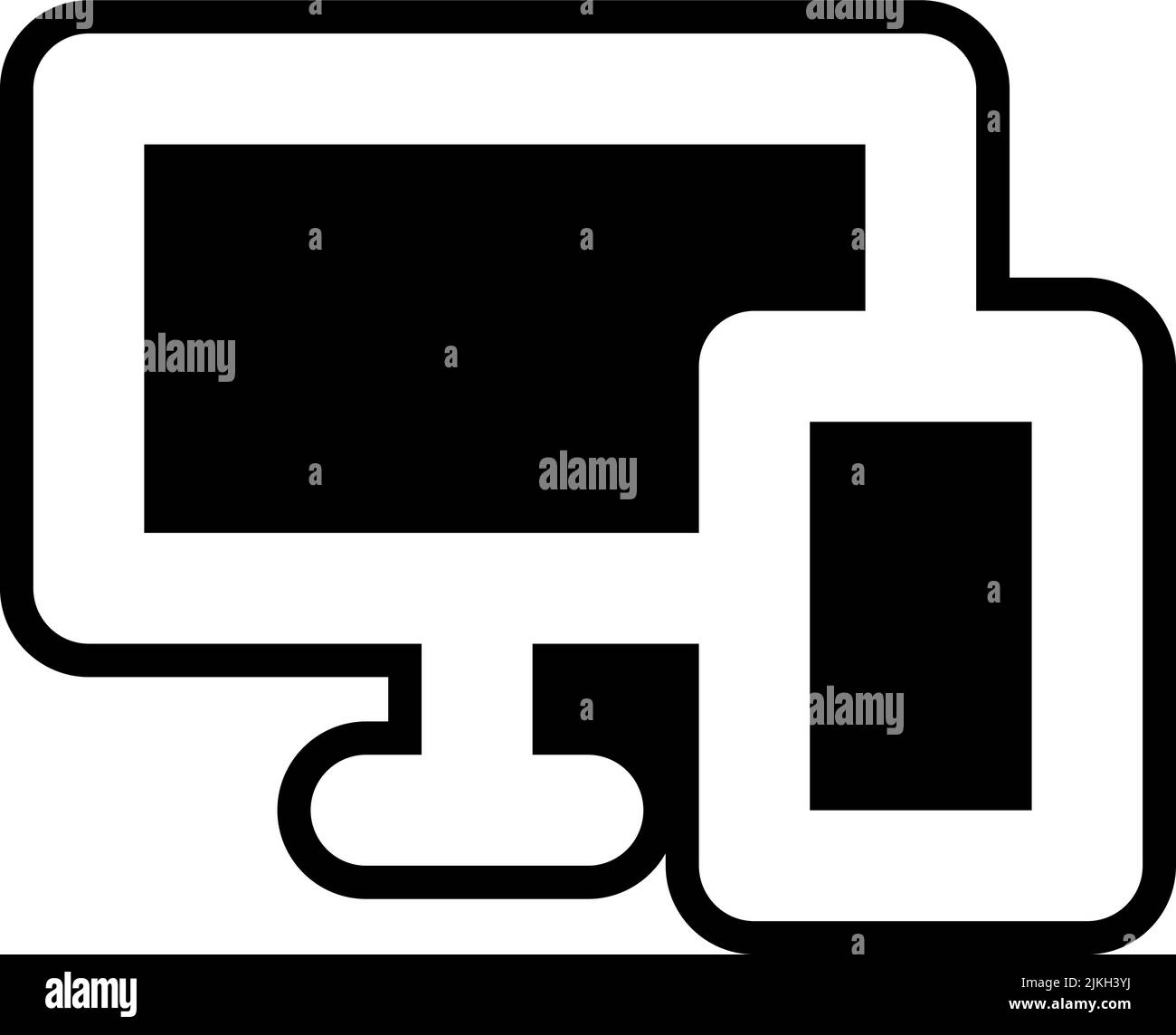 responsive icon black vector illustration Stock Vector Image & Art - Alamy