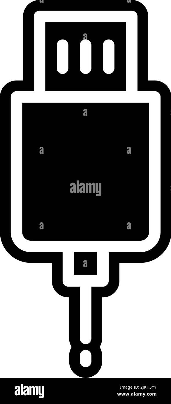 usb icon black vector illustration Stock Vector Image & Art - Alamy