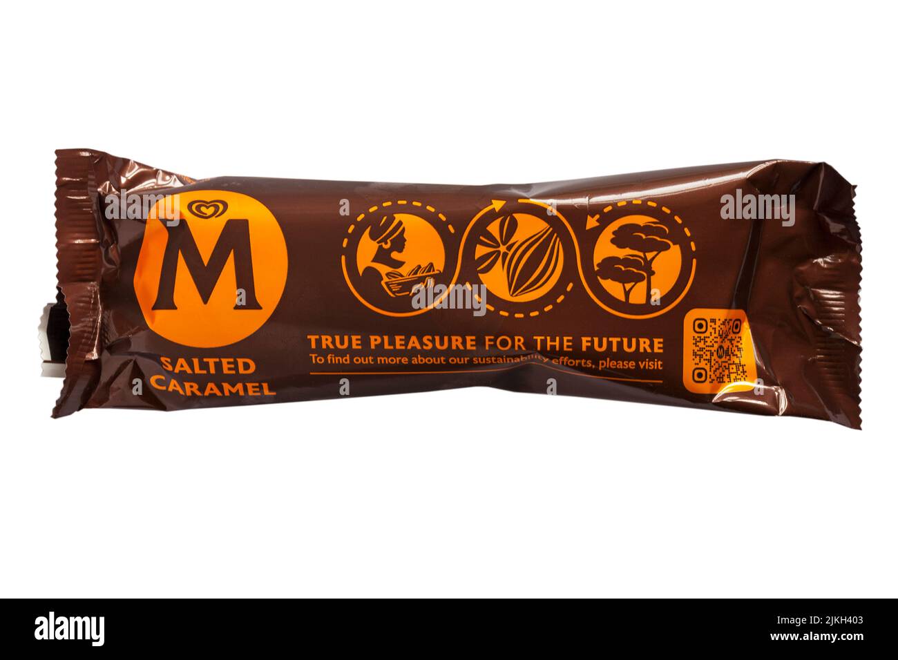 Magnum salted caramel icecream ice cream isolated on white background ...