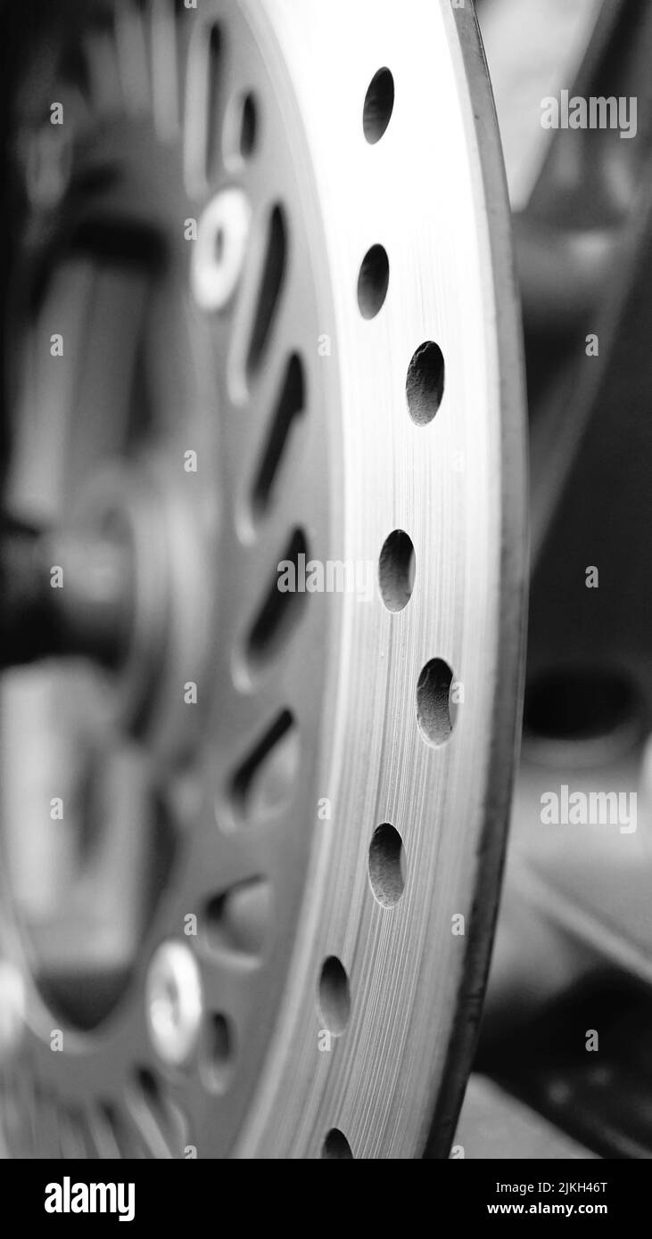 Motorcycle brake disc Black and White Stock Photos & Images - Alamy