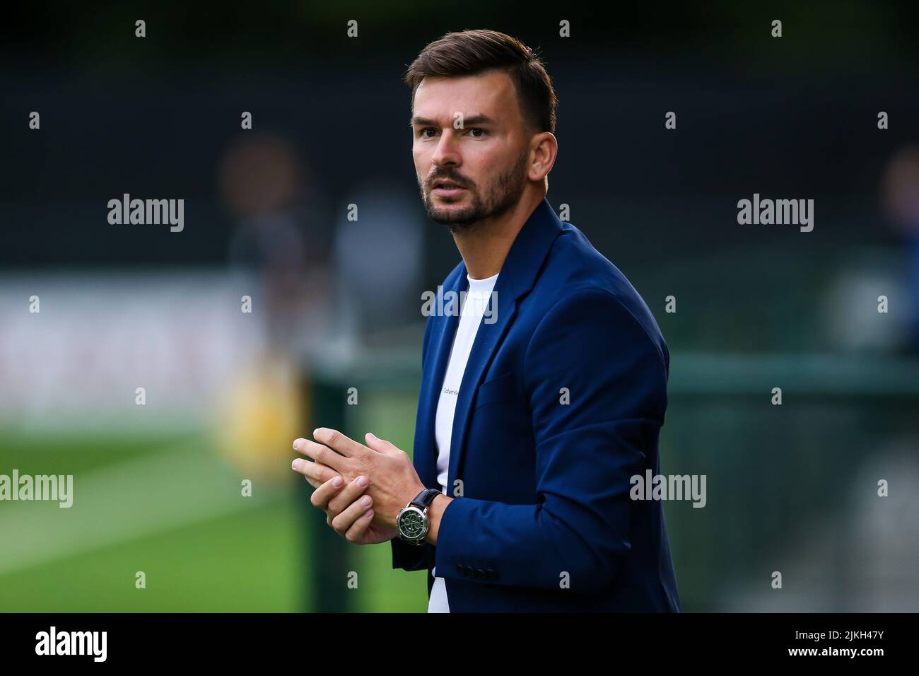 Spartak Trnava’s coach Michal Gasparik during the UEFA Europa ...