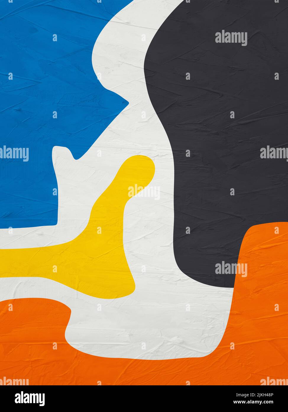 A vertical messy abstract texture with colorful shapes for backgrounds ...