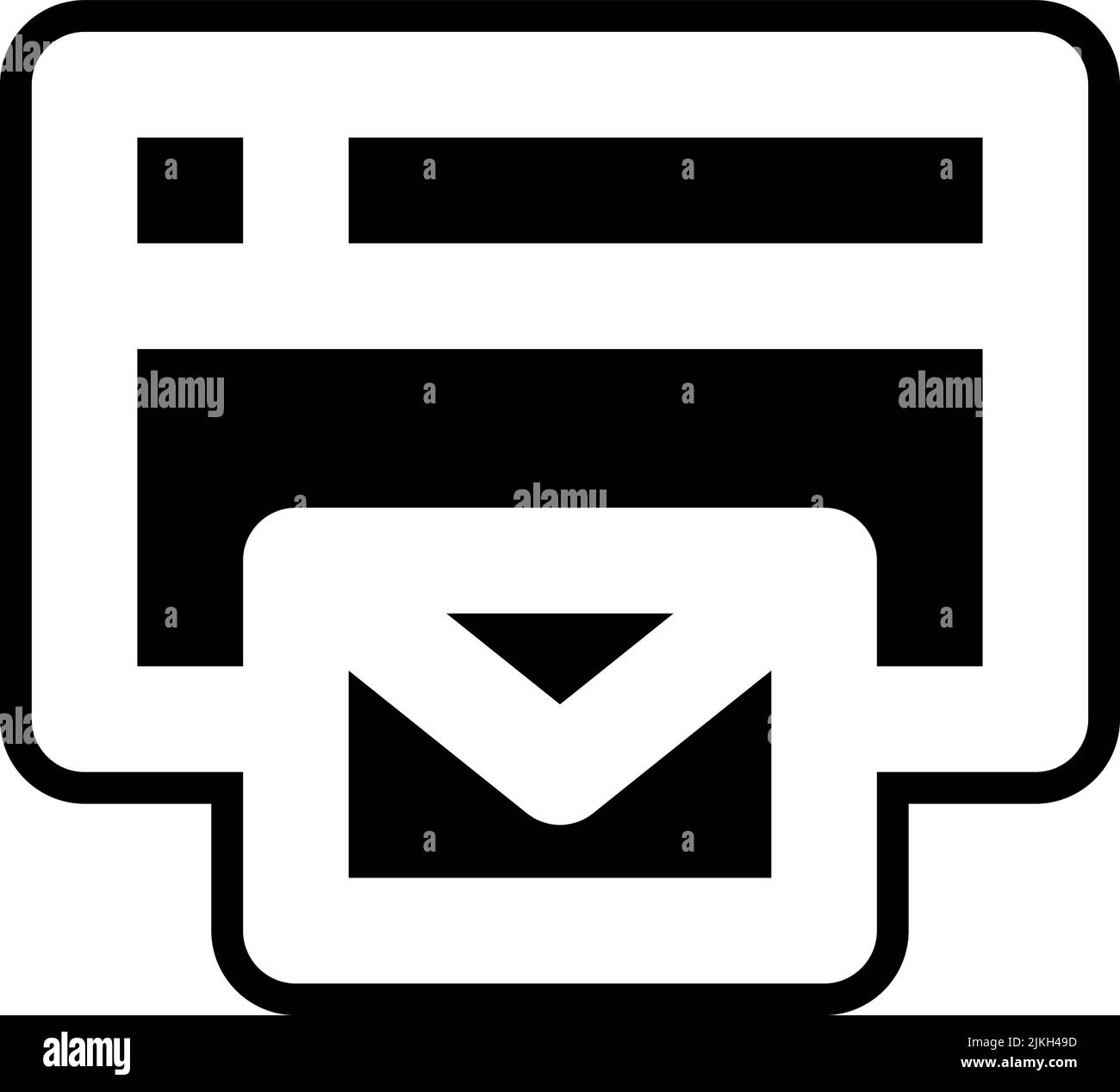 web mail icon black vector illustration Stock Vector Image & Art - Alamy
