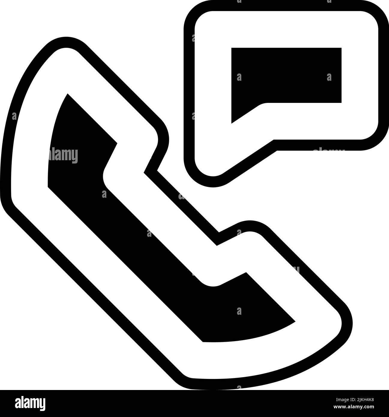phone conversation icon black vector illustration Stock Vector Image ...