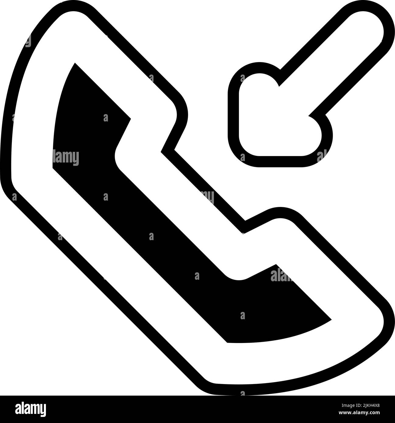 incoming call icon black vector illustration Stock Vector Image & Art ...