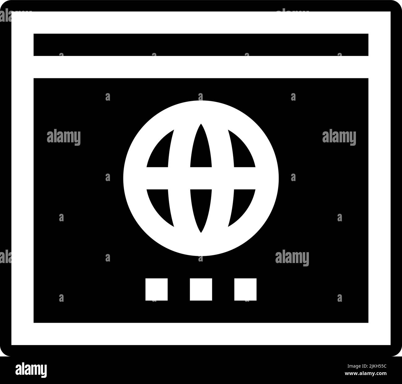 browser icon black vector illustration Stock Vector Image & Art - Alamy