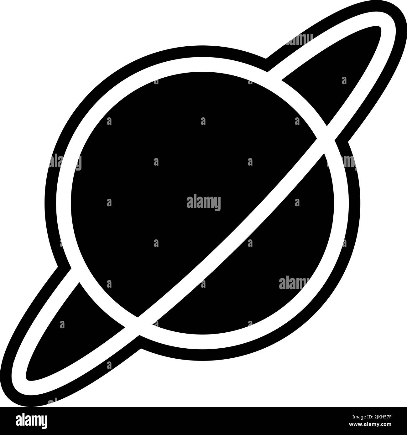saturn icon black vector illustration Stock Vector Image & Art - Alamy