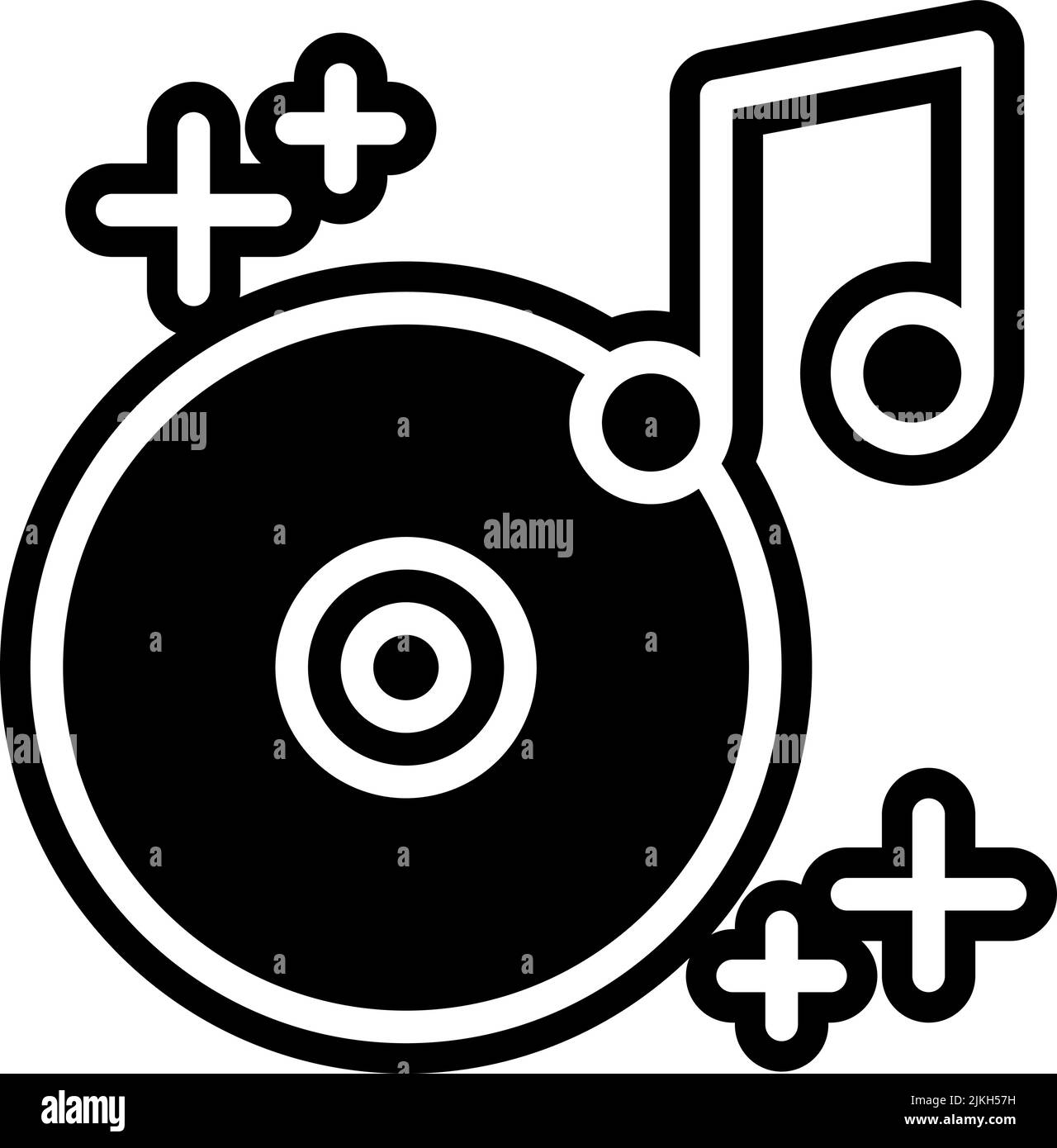 music icon black vector illustration Stock Vector Image & Art - Alamy
