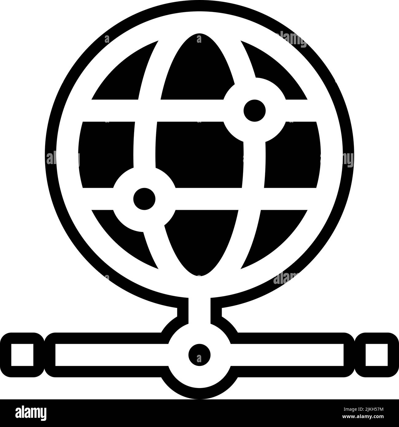 global network icon black vector illustration Stock Vector Image & Art ...