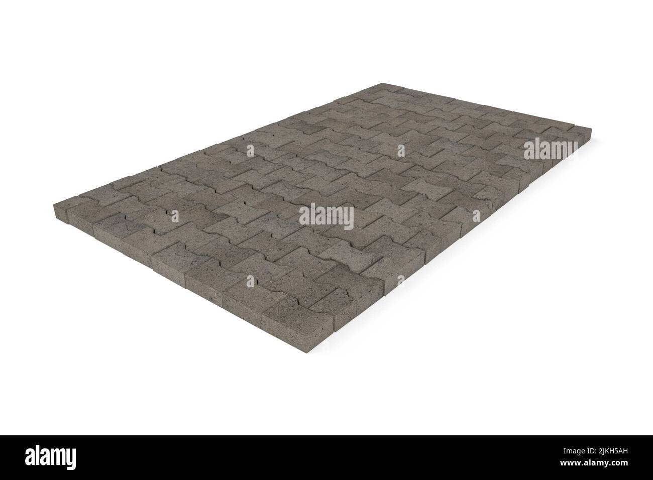 Graphite pavement cube on white background - 3d render Stock Photo - Alamy