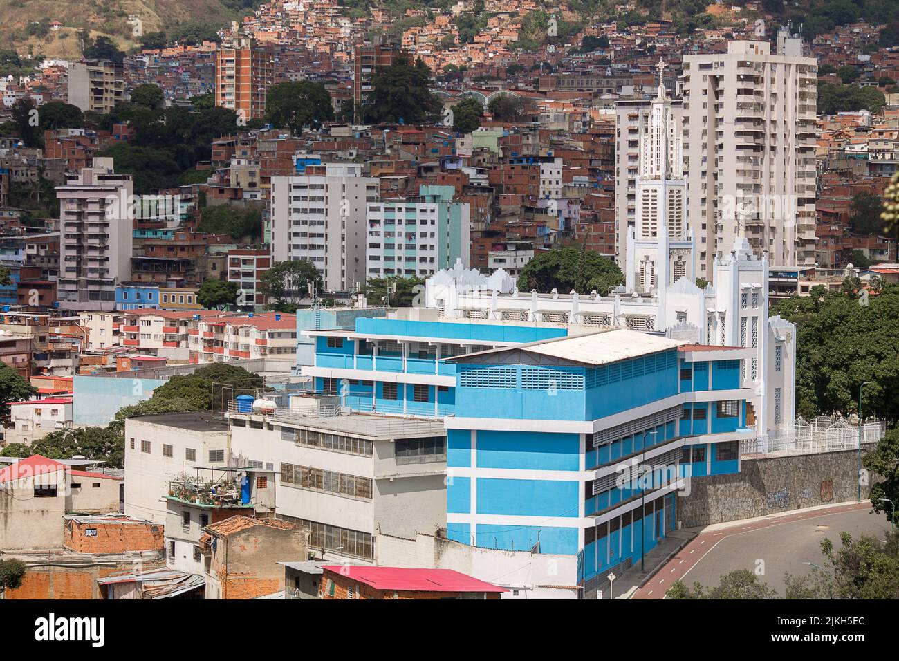 An aerial view of the city of Caracas, Venezuela in daylight Stock ...