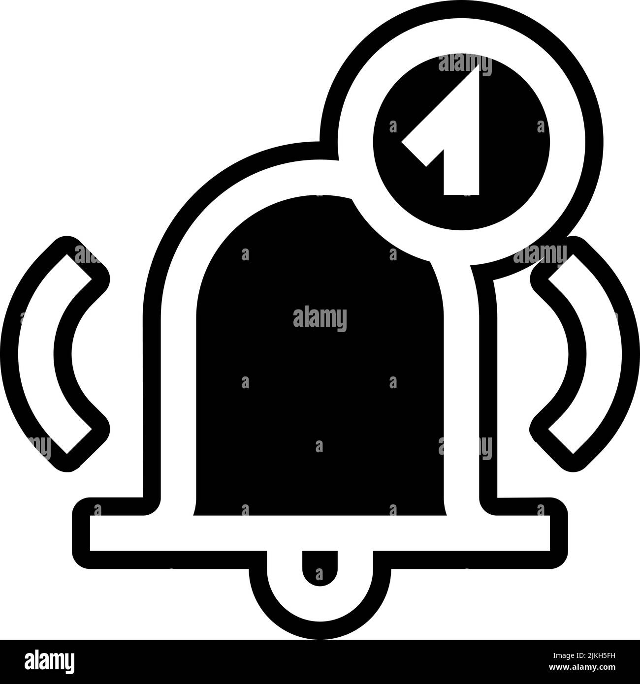 notification icon black vector illustration Stock Vector Image & Art ...