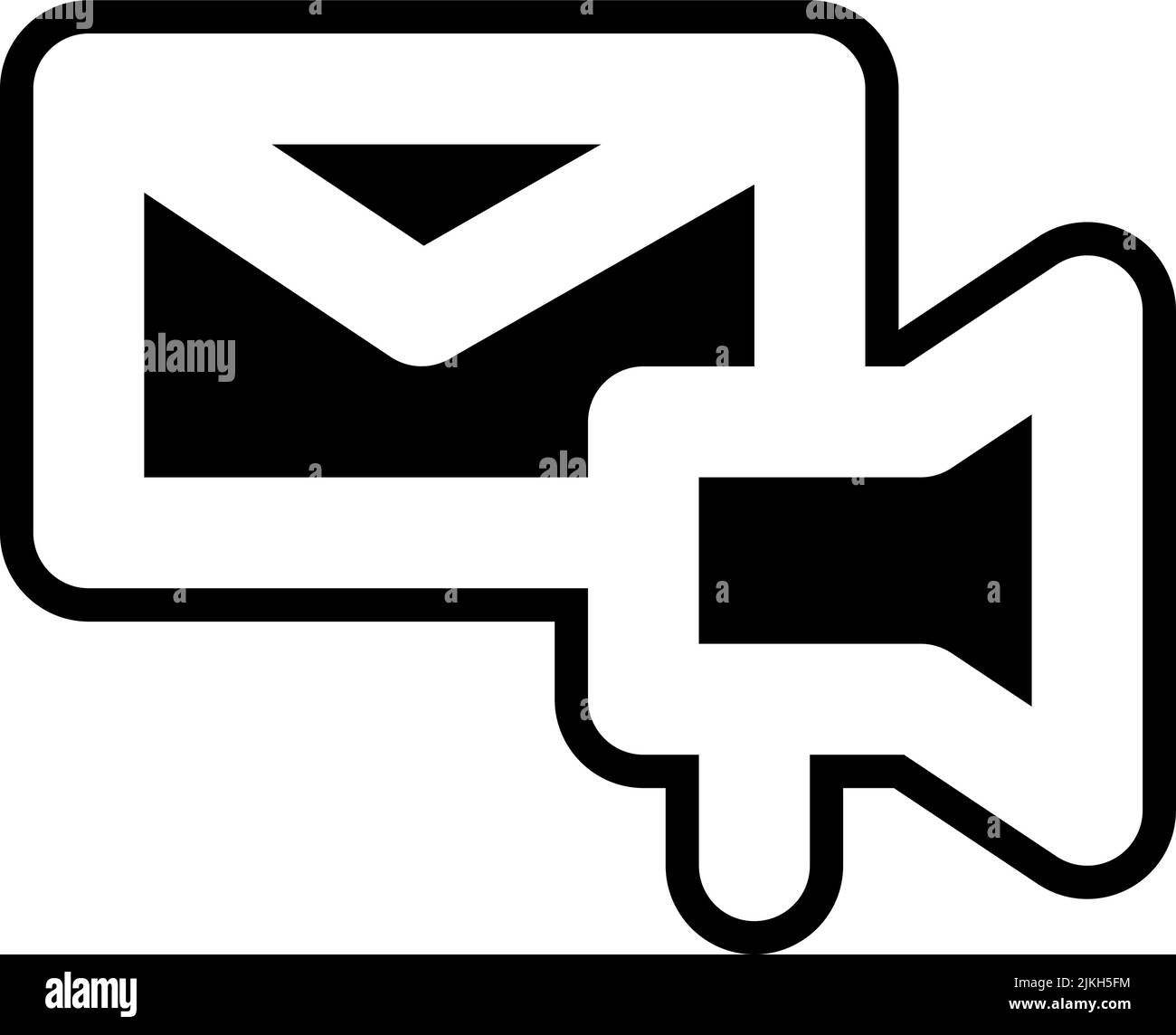 email marketing icon black vector illustration Stock Vector Image & Art ...