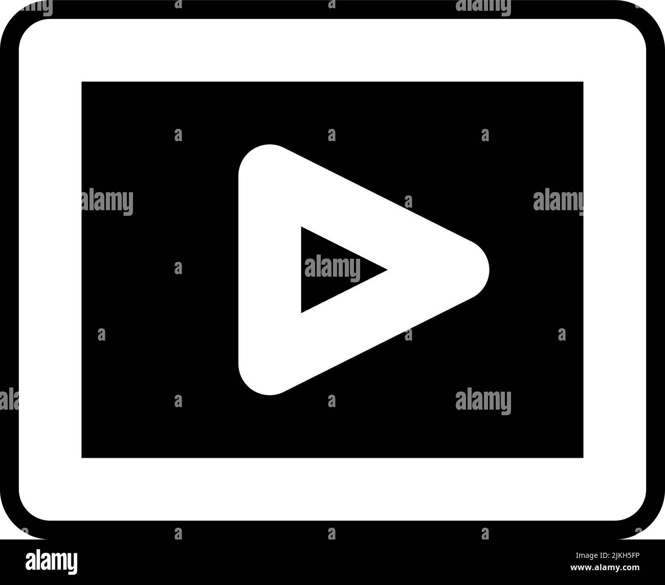 video icon black vector illustration Stock Vector Image & Art - Alamy