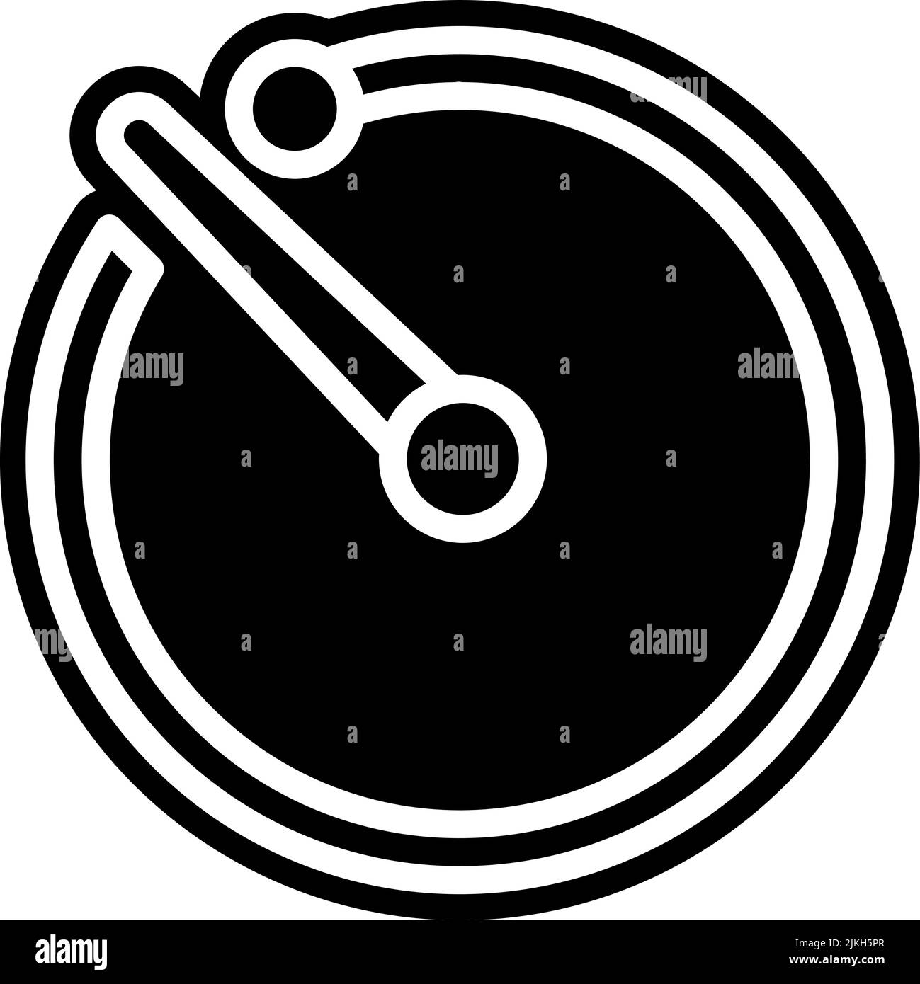 timer icon black vector illustration Stock Vector Image & Art - Alamy