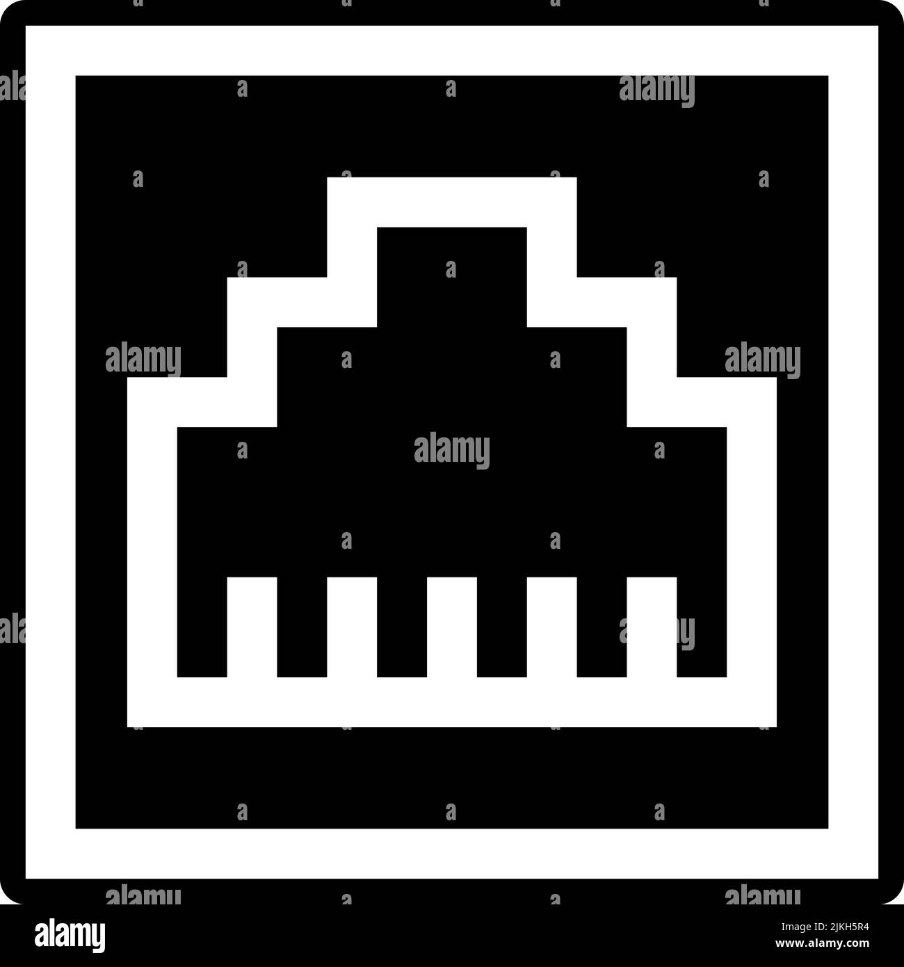 lan icon black vector illustration Stock Vector Image & Art - Alamy