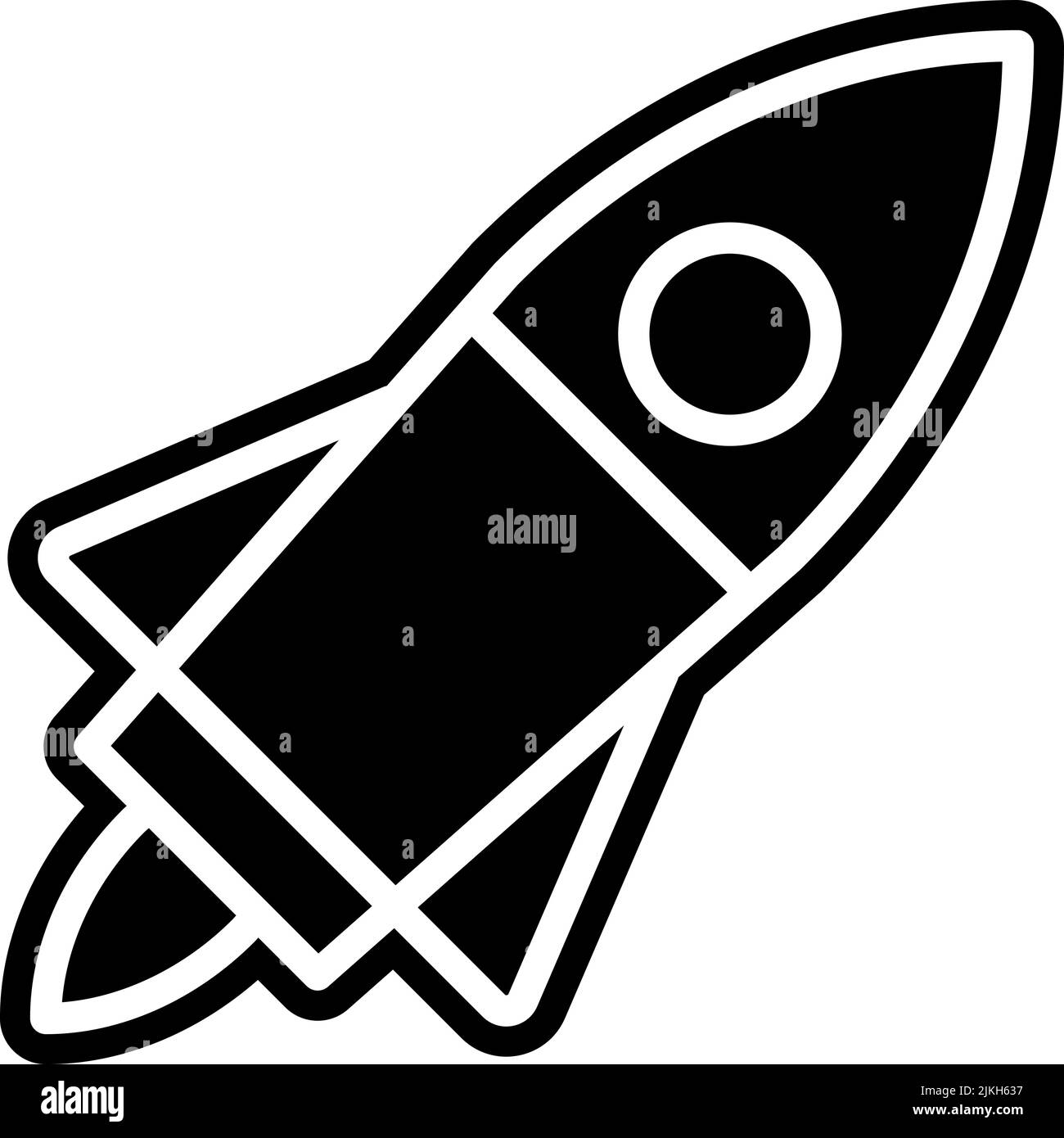 rocket icon black vector illustration Stock Vector Image & Art - Alamy